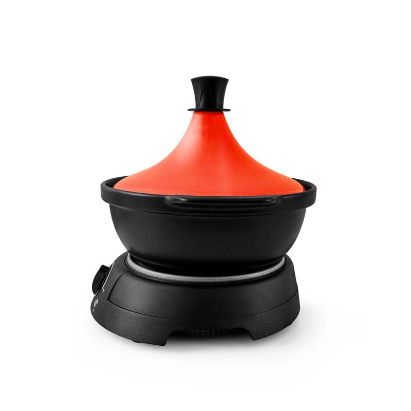 Tajine électrique avec pot en terre cuite 3L K-JINE ROUGE - KITCHENCOOK