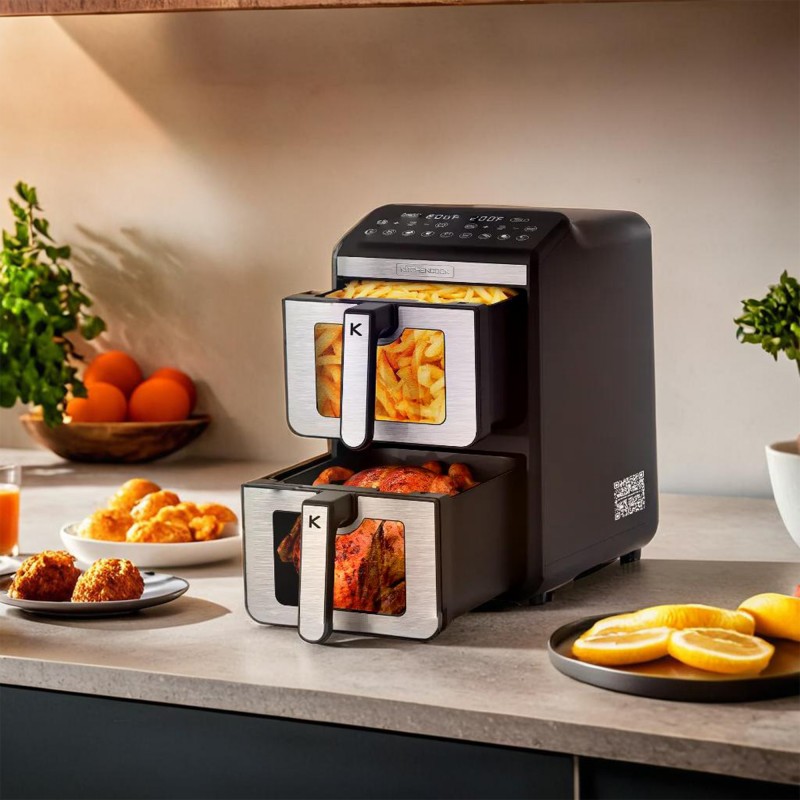 Double friteuse à air verticale 11L– 7 programmes - AIRFLOW 11