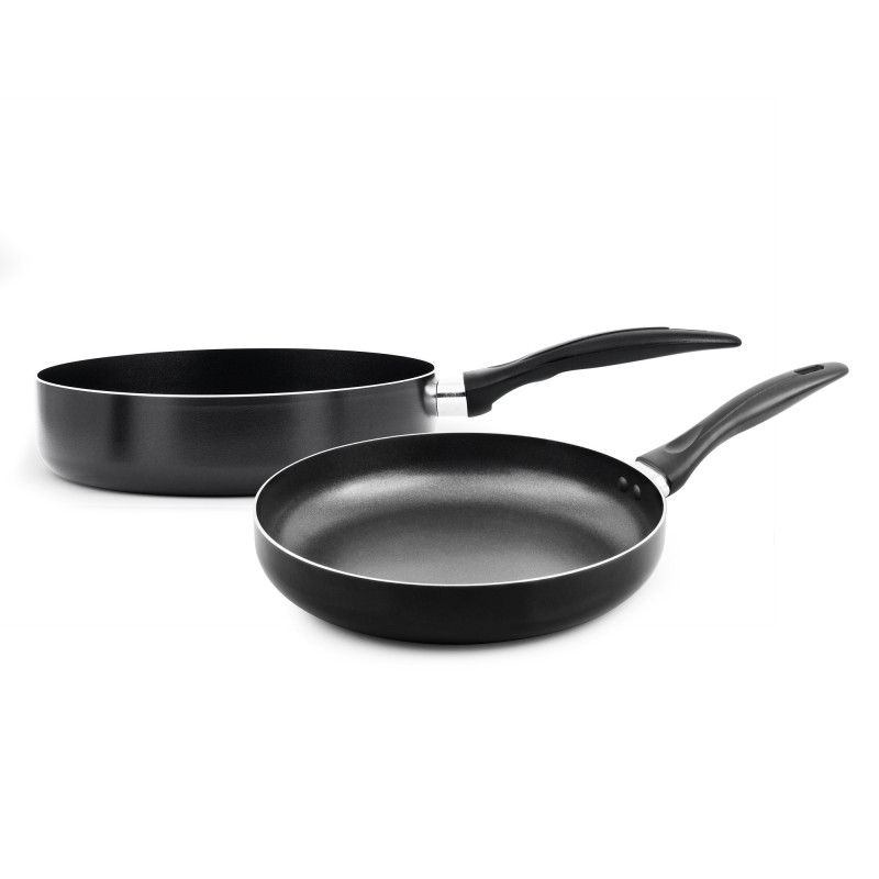 Set de 1 poele 26cm et 1 sauteuse 24cm aluminium TFI MATIS - KITCHENCOOK
