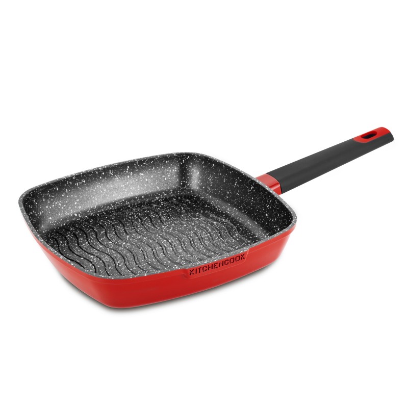 Grill en fonte d'aluminium 28cm antiadhésif ELYSEE_GRIL28TFI KITCHENCOOK